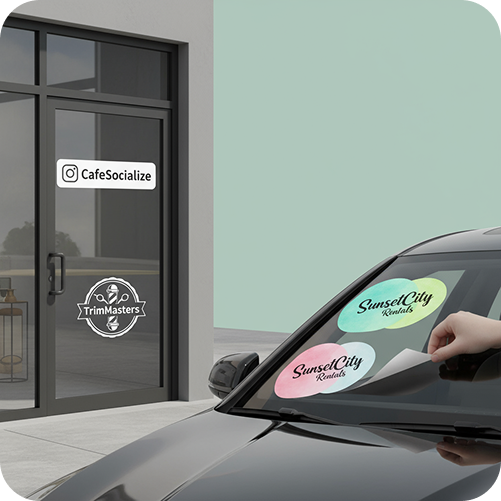Car Windshield Window Stickers | Custom Car Window Stickers